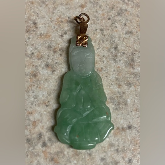 Jewelry | Vintage Green Jade Jadeite Buddha Pendant Spiritual ...